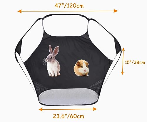 LAIRIES Small Animals Tent, Breathable Transparent Pet Playpen Pop Up Playpen Open Outdoor/Indoor Exercise Fence, Portable Yard Fence for Guinea Pig, Rabbit, Hamster, Chinchillas and Hedgehogs