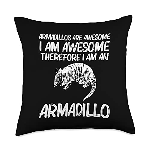 Best Armadillo Gifts Armadillo Accessories & Stuff Cool Armadillo for Men Women Giant Pink Fairy Banded Animal Throw Pillow, 18x18, Multicolor