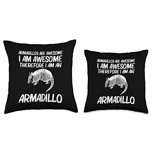 Best Armadillo Gifts Armadillo Accessories & Stuff Cool Armadillo for Men Women Giant Pink Fairy Banded Animal Throw Pillow, 18x18, Multicolor