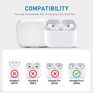 Valkit Compatible Airpods Pro 2nd Generation Case Clear, Soft TPU AirPods Pro 2 Case Transparent Protective Cover for Women Men Shockproof iPods Pro 2 Case Skin for Airpods Pro 2nd Gen 2023/2022