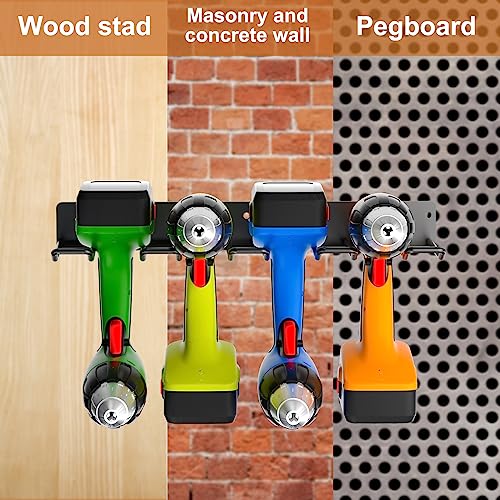 Alitamei Power Tool Organizer 2 PCS Power Drill Organizer Wall Mounted Power Tool Storage Rack for Workshop, Garage Organizer