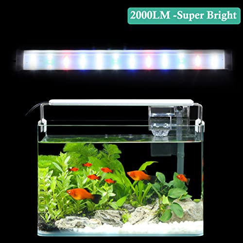 HITOP Full Spectrum LED Aquarium Light – 16-24” Classic Fish Tank Light with Timer, Aquarium Plant Light with Stable Extendable Brackets (16-24in)