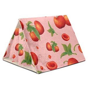 cherry pattern, hamster house habitat bed for small animal hamster gerbils chipmunks squirrels hedgehogs guinea pigs habitat decor