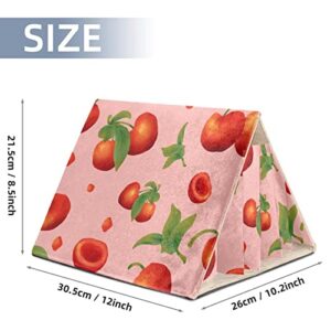 Cherry Pattern, Hamster House Habitat Bed for Small Animal Hamster Gerbils Chipmunks Squirrels Hedgehogs Guinea Pigs Habitat Decor