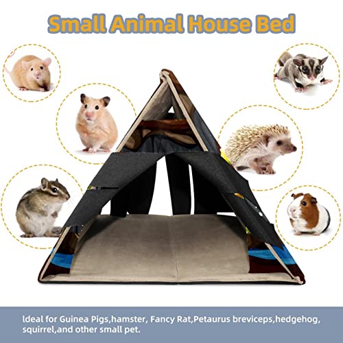 Turtle Underground, Guinea Pig Bed Washable Small Animal Hideout, Hamster Cage Accessories for Gerbils Chipmunks Squirrels Hedgehogs Guinea Pigs