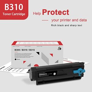 B310 Black Toner Cartridge 006R04376: 1 Pack Standard Capacity 006R04376 Toner Replacement for B305 B310 B315 Printer