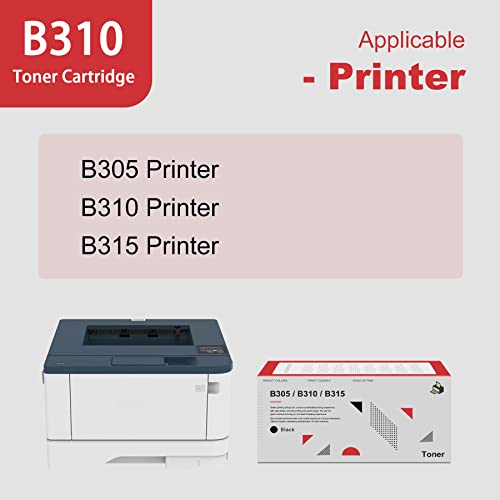 B310 Black Toner Cartridge 006R04376: 1 Pack Standard Capacity 006R04376 Toner Replacement for B305 B310 B315 Printer