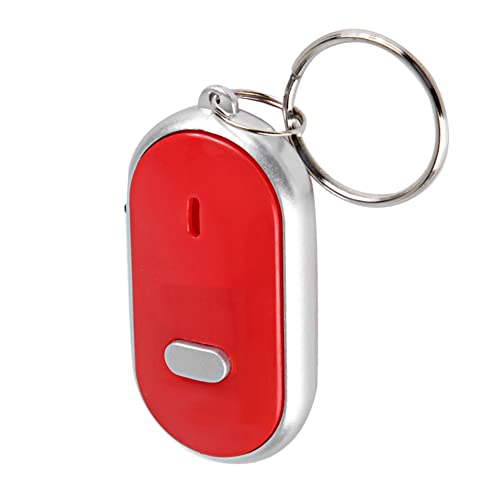 Key Locator, Whistle Key Finder Item Locator Key Chain Locator Voice Control Anti lost Device for Phone Key Chain Wallet Luggage(red)