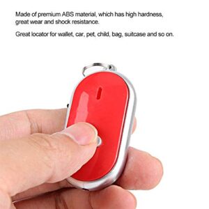 Key Locator, Whistle Key Finder Item Locator Key Chain Locator Voice Control Anti lost Device for Phone Key Chain Wallet Luggage(red)