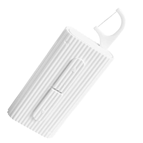 White Dental Floss Portable Case, Storage 10 Picks Adult Floss in Box. The Best Tool for Cleaning Teeth and Oral Care. Portable Travel Floss is Perfect for Dinners,Dating,Travel,Hotels.(White)