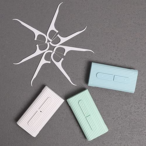 White Dental Floss Portable Case, Storage 10 Picks Adult Floss in Box. The Best Tool for Cleaning Teeth and Oral Care. Portable Travel Floss is Perfect for Dinners,Dating,Travel,Hotels.(White)