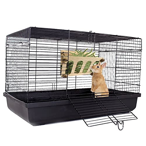 MUYG Rabbit Hay Feeder Bunny Wooden Hays Rack Small Animals Manger Grass Holder Less Wasted Food Dispenser for Guinea Pig Chinchilla 9.4''x5.7''(10Pcs)