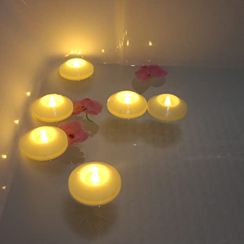 LARDUX12 PCS Artificial Flowers & 12 PCS Floating Candles