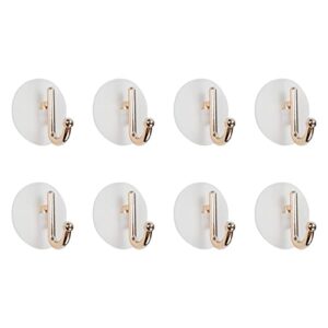 pufguy wall mounted hooks self-adhesive hooks wall hangers waterproof hook oilproof hanger for coat towel key bathroom kitchen-8pcs(white)