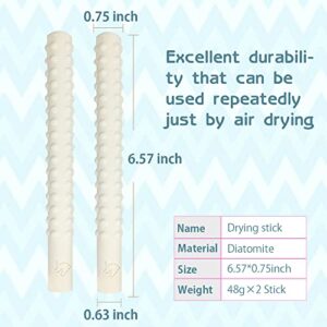 xinXbabe Drying Stick Drying Rod for Toy Diatomite Water-Absorption Stick【Quick Drying/Reusable/Preventing Moisture and Mold】Absorbent Stick Drying Rod 2-Piece Set