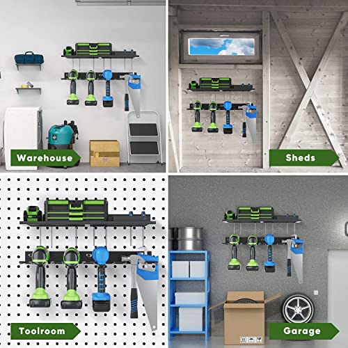 Doozx Power Tool Organizer, Drill Holder, Power Tool Organizer Wall Mount, Power Tool Storage, Heavy Duty Drill Holder Wall Mount, Drill Storage Rack For Garage, Home, Workshop, Shed