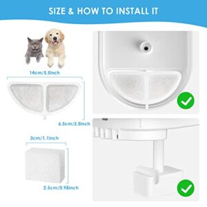 Tomxcute Cat Water Fountain Filters for 3.0L/102oz Battery Operated Wireless Motion Sensor Automatic Pet Fountain ，Ultra-Quiet Cat Water Fountain Dog Water Dispenser