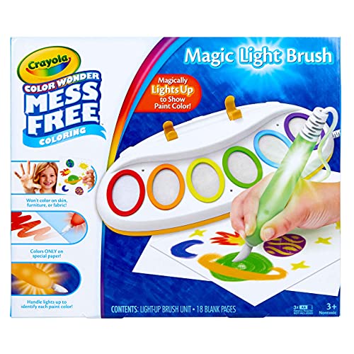 Crayola Color Wonder Magic Light Brush, Mess Free Painting, Gift for Kids, 3, 4, 5, 6