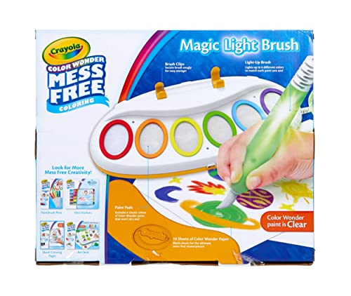 Crayola Color Wonder Magic Light Brush, Mess Free Painting, Gift for Kids, 3, 4, 5, 6