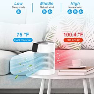 Portable Air Conditioner Fan, 4-In-1 Portable AC & Humidifier, AC Unit with 3-Speed 360° Rotation Mini Air Conditioner Personal Air Conditioner Evaporative Air Cooler for Room Car Camping Office