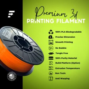 Filament 1.75mm PLA, 3D Printer Filament, Filament 1 KG Spool, Filament Dimensional Accuracy 0.03 mm, Filament PLA, 3D Printing Filament, 3D Filament (Black)