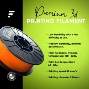 Filament 1.75mm PLA, 3D Printer Filament, Filament 1 KG Spool, Filament Dimensional Accuracy 0.03 mm, Filament PLA, 3D Printing Filament, 3D Filament (Black)