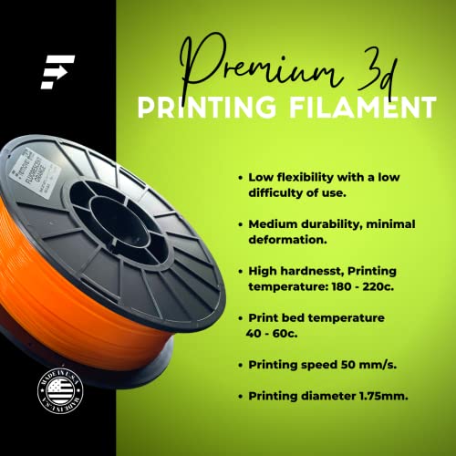 Filament 1.75mm PLA, 3D Printer Filament, Filament 1 KG Spool, Filament Dimensional Accuracy 0.03 mm, Filament PLA, 3D Printing Filament, 3D Filament (Black)