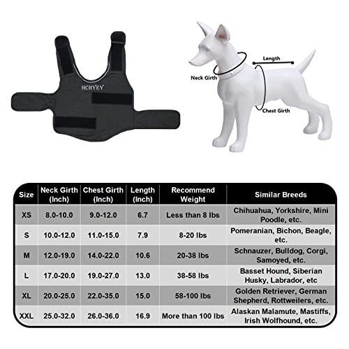 HCHYEY Dog Anxiety Jacket, Skin-Friendly Dog Calming Shirt - Dog Coat for Thunder, Fireworks and Separation - Keep Pet Calm Without Medicine & Training, Anti Anxiety Vest for Dogs (Dark Grey, XS)