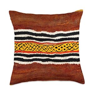 australian aboriginal art aboriginal art australian indigenous painting traditional throw pillow, 18x18, multicolor