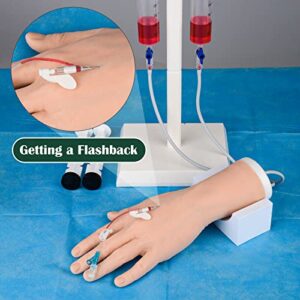 Ultrassist Venipuncture Practice Kit for Infusion Exercises, IV Practice Kit for Nursing Students and Other Medical Professionals, IV Practice Hand with Latex-Free Veins