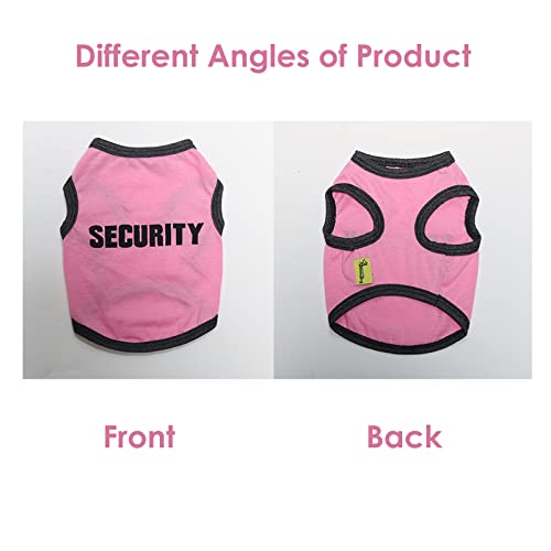 Harikaji Pet Clothes, Cool Security Vest Pet Puppy T-Shirt Cotton Clothing Apparel Cat Spring Summer Breathable Sleeveless Harness Costume Clothes for Small Dogs (L, Pink)