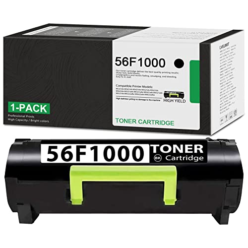 LVE 56F1000 High Yield Toner Cartridge Replacement for Lexmark 56F1000 MX622ade MX622adhe MS621dn MS622de MX321adn MX521de MS321dn MS421dn MS421dw MS521dn MX522adhe Printer, 1 Pack Black.