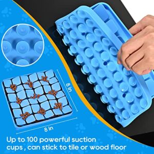 Silicone Snuffle Mat for Dogs, Slow Feeder Dog Bowls, OurMiao Dog Sniff Mat Lick Mat for Smell Training Slow Eating (Blue)