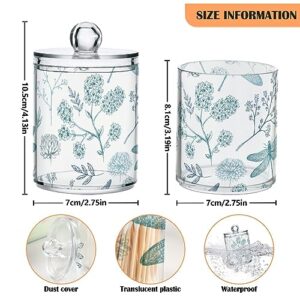 CHSIN 2 Pack Qtip Holder Dispenser with Lids, Dragonfly Storage Containers, Bathroom Canisters Organizer for Cotton Ball,Cotton Swab,Cotton Round Pads,Floss H120308 (g286930256p746c790s1724)