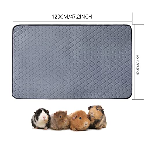 Guinea Pig Cage Liners - Washable Guinea Pig Pee Pads (2 Pack), Waterproof Reusable & Anti Slip Guinea Pig Bedding Fast and Super Absorbent Pee Pad for Small Animals Rabbit Hamster Rat