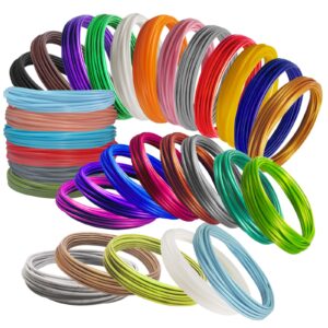 overture 3d pen filament refills 320 feet, 1.75 mm multi-type pla filament, 32 colors, each color 10 feet, for art and kids, compatible with most 3d pens