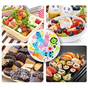 126 Pcs Animal Food Picks for Kids, Fun Cartoon Animal Bento Picks, Bento Box Fruit Picks, Lunch Bento Box Picks for Toddler,Kids Lunch Accessories Decorations