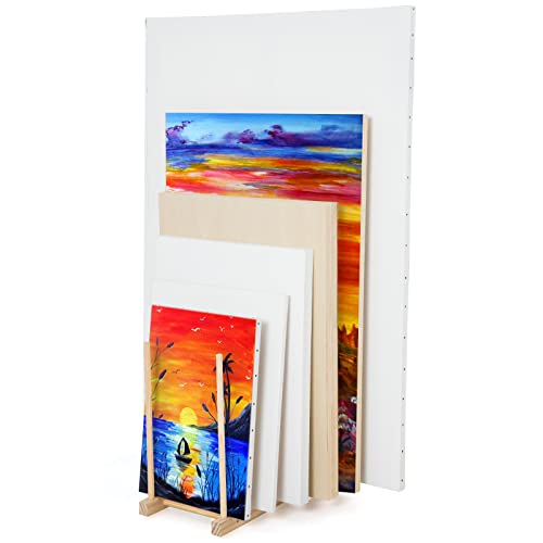 Falling in Art Large Wooden Art Storage Rack - Canvas Drying Stand for Artworks, Frames, Canvases, Drawing Boards, Prints, Panels, Paintings Display