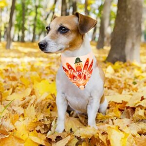 Thanksgiving Dog Bandana with Turkey Pattern,Adjustable Thanksgiving Dog Scarf,Holiday Bandanas,Fall Pet Bandana Reversible Triangle Bibs Scarf for Small Medium Large Dogs Cats(Turkey Leaves)