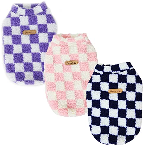 Dosuyi Dog Sweaters for Small Dogs, Warm Pet Dog Clothes Boy Girl, Soft Thick Fleece Puppy Clothing Chihuahua Cat Coat