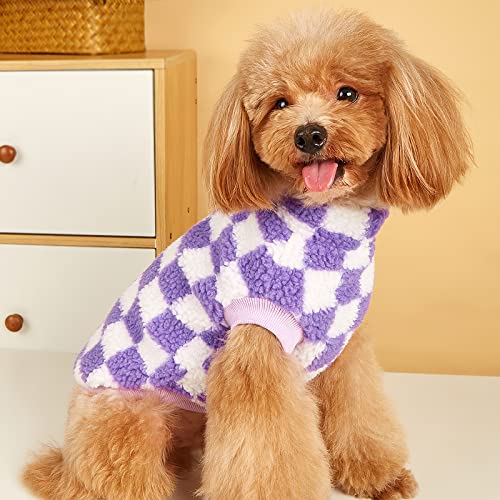 Dosuyi Dog Sweaters for Small Dogs, Warm Pet Dog Clothes Boy Girl, Soft Thick Fleece Puppy Clothing Chihuahua Cat Coat