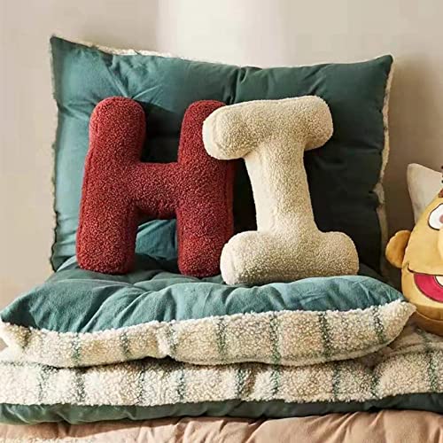 Walbest Initial Letter Plush Pillow Cute Throw Pillows for Couch Decor - A to Z Letter Pillows Soft Hugging Cushion Nursery Room Decor, Cute, Teaching Words Game Props B