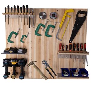 Salade Power Tool Organizer，That 3 Cordless Drills and its Chargers Can be Storaged，Drill Holder Can be Wall Mounted