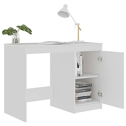 WIFESE Desk 39x20x30 in Computer Desk Desks for Bedrooms Work Desk Computer Table Desk Table Home Desk Office Desk Small Desk Modern Desk Long Desk Simple Desk Vanity Table Wood Desk White Desk