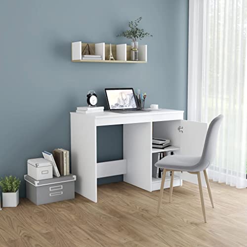 WIFESE Desk 39x20x30 in Computer Desk Desks for Bedrooms Work Desk Computer Table Desk Table Home Desk Office Desk Small Desk Modern Desk Long Desk Simple Desk Vanity Table Wood Desk White Desk