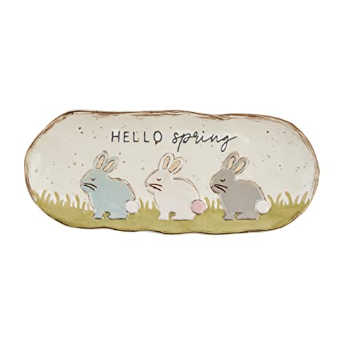 Mud Pie Easter Everything Dish, 4" x 9", Hello