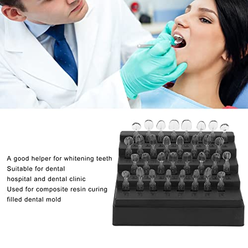 Dental Veneers Mould Set, 32pcs Different Shapes Heat Resistance Front Back Teeth Composite Resin Mold 2 Sizes