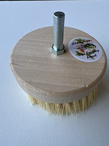 Wax Buffing Brush Drill, 4" Wide Chalk and Wax Buffing Brush. Best Buffing Chalk paint wax buffer. Drill Attachment.