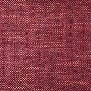 Violet Linen Chenille Diamond Weave Pattern, Faux Linen Polyester Fabric, Waterproof for Indoor and outdoor use, Burgundy, 18 Inch x 18 Inch, Square, Decorative Accent Throw Pillow