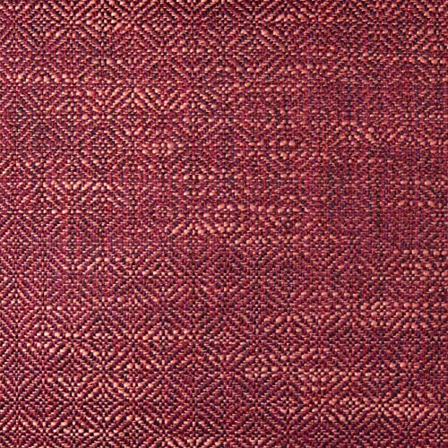 Violet Linen Chenille Diamond Weave Pattern, Faux Linen Polyester Fabric, Waterproof for Indoor and outdoor use, Burgundy, 18 Inch x 18 Inch, Square, Decorative Accent Throw Pillow